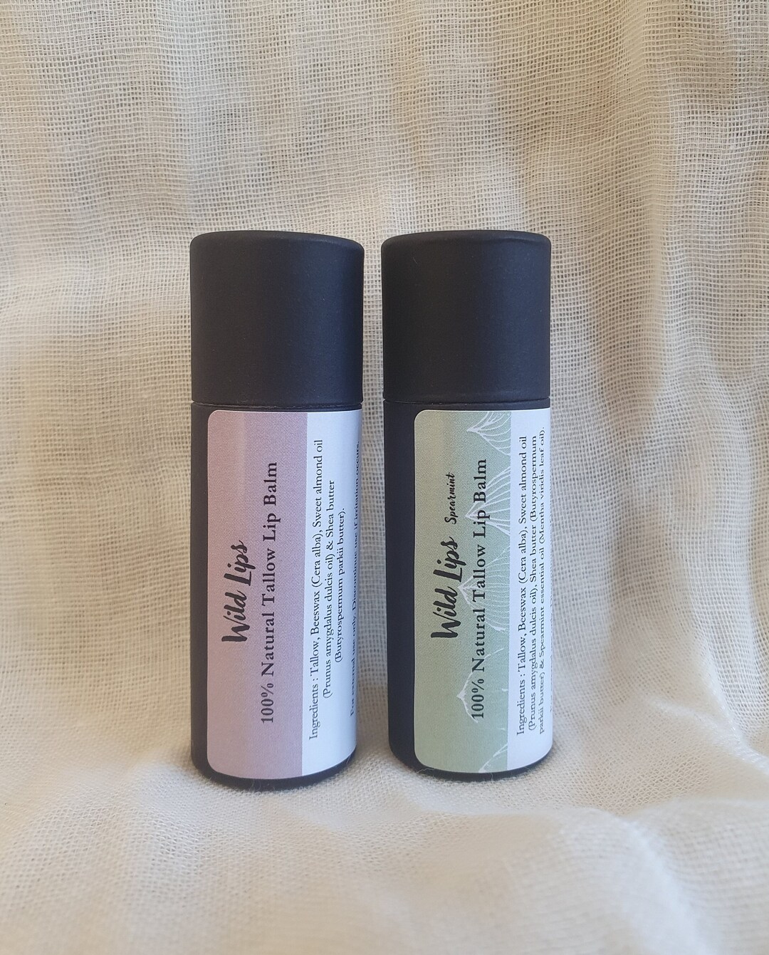 Wild Lips 100% Natural Tallow Lip Balm Nourish & Protect Chapstick ...