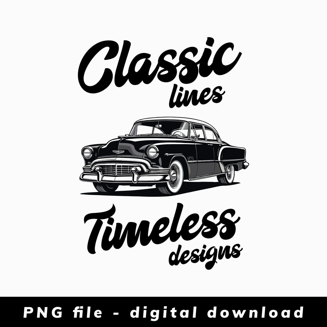 Retro Car Design. Vintage Poster. PNG File. Vector File. - Etsy