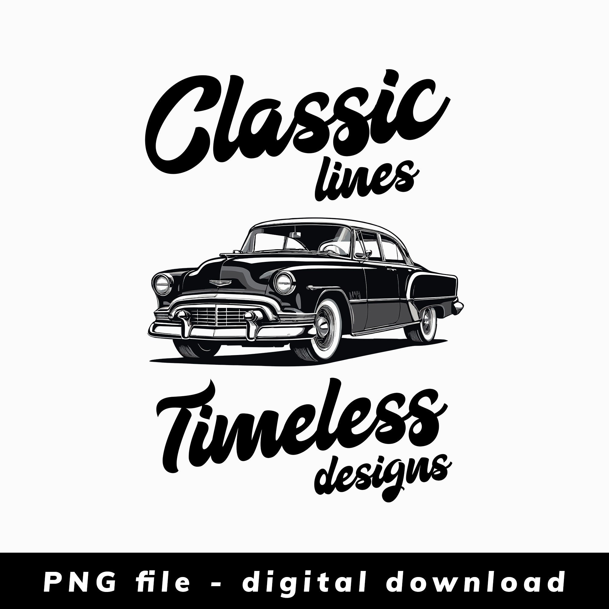 Retro Car Design. Vintage Poster. PNG File. Vector File. - Etsy