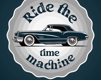 Retro Car Design. Vintage Poster. PNG File. Vector File. Classic Car ...