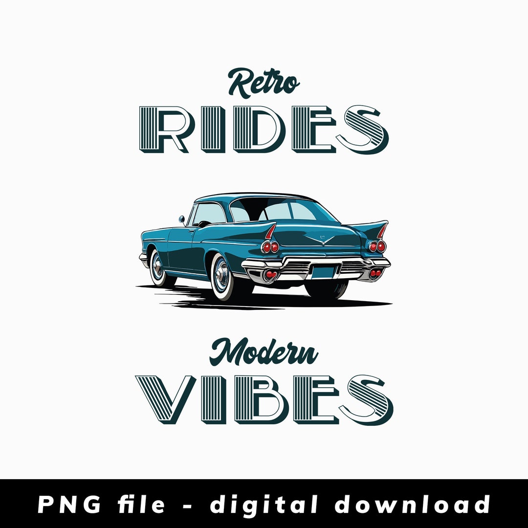 Retro Car Design. Vintage Poster. PNG File. Vector File. Classic Car ...
