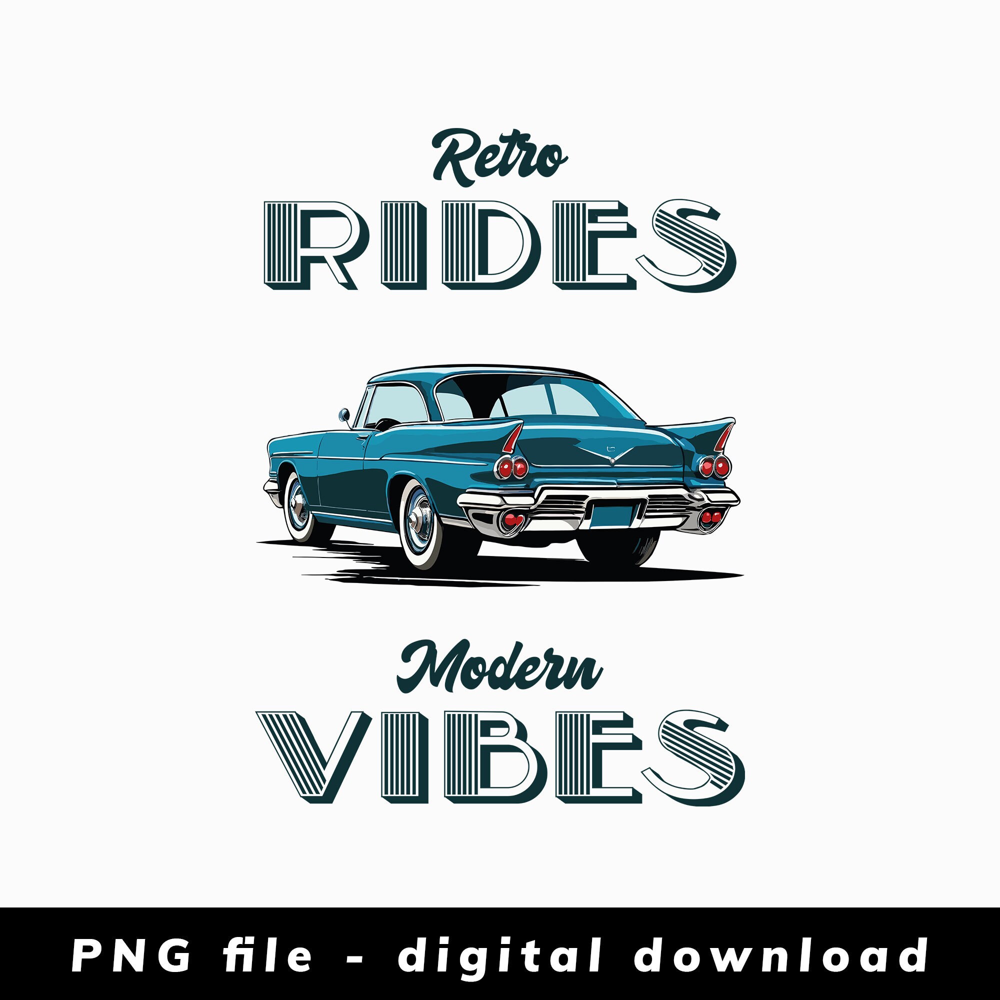 Retro Car Design. Vintage Poster. PNG File. Vector File. Classic Car ...