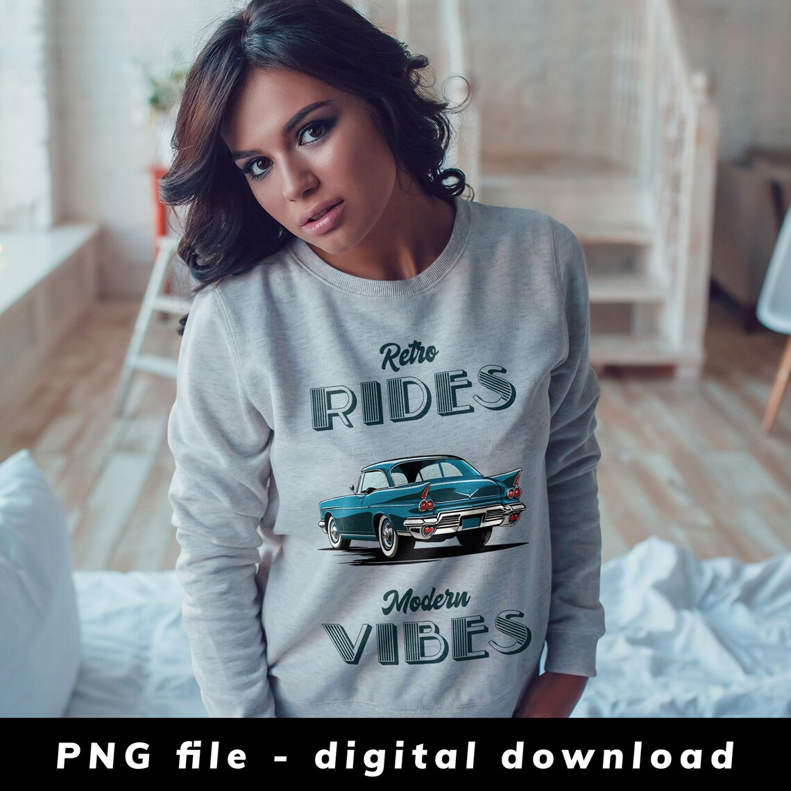 Retro Car Design. Vintage Poster. PNG File. Vector File. Classic Car ...