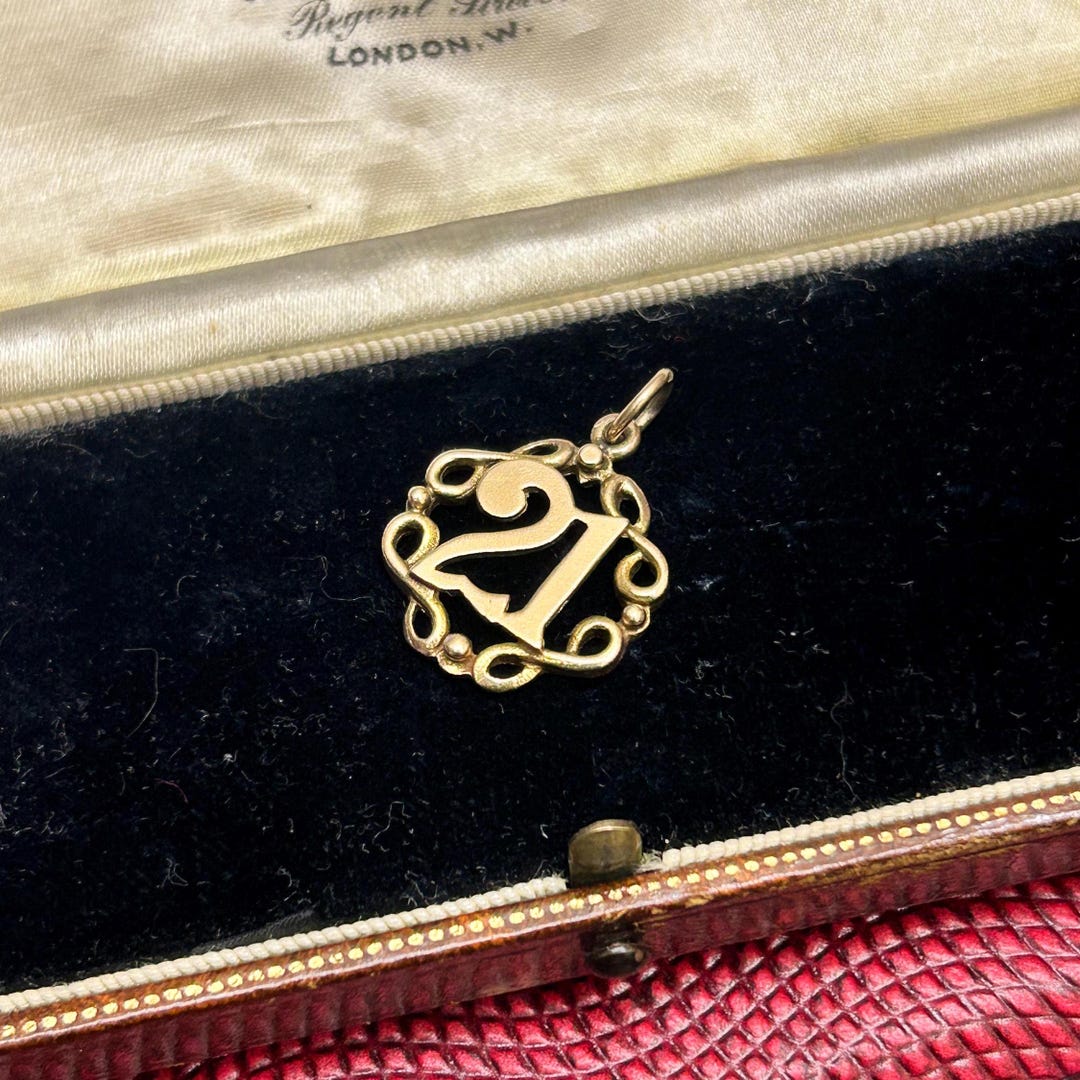 9ct Gold 21st Birthday Charm | 21 Charm, Solid 9k Yellow Gold ...