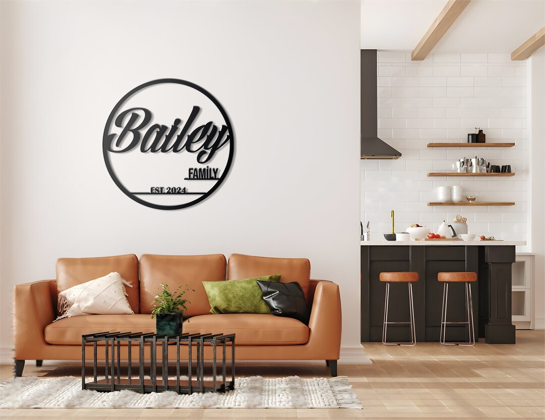 Personalized Metal Family Sign, Personalized Home Sign, Custom Last ...