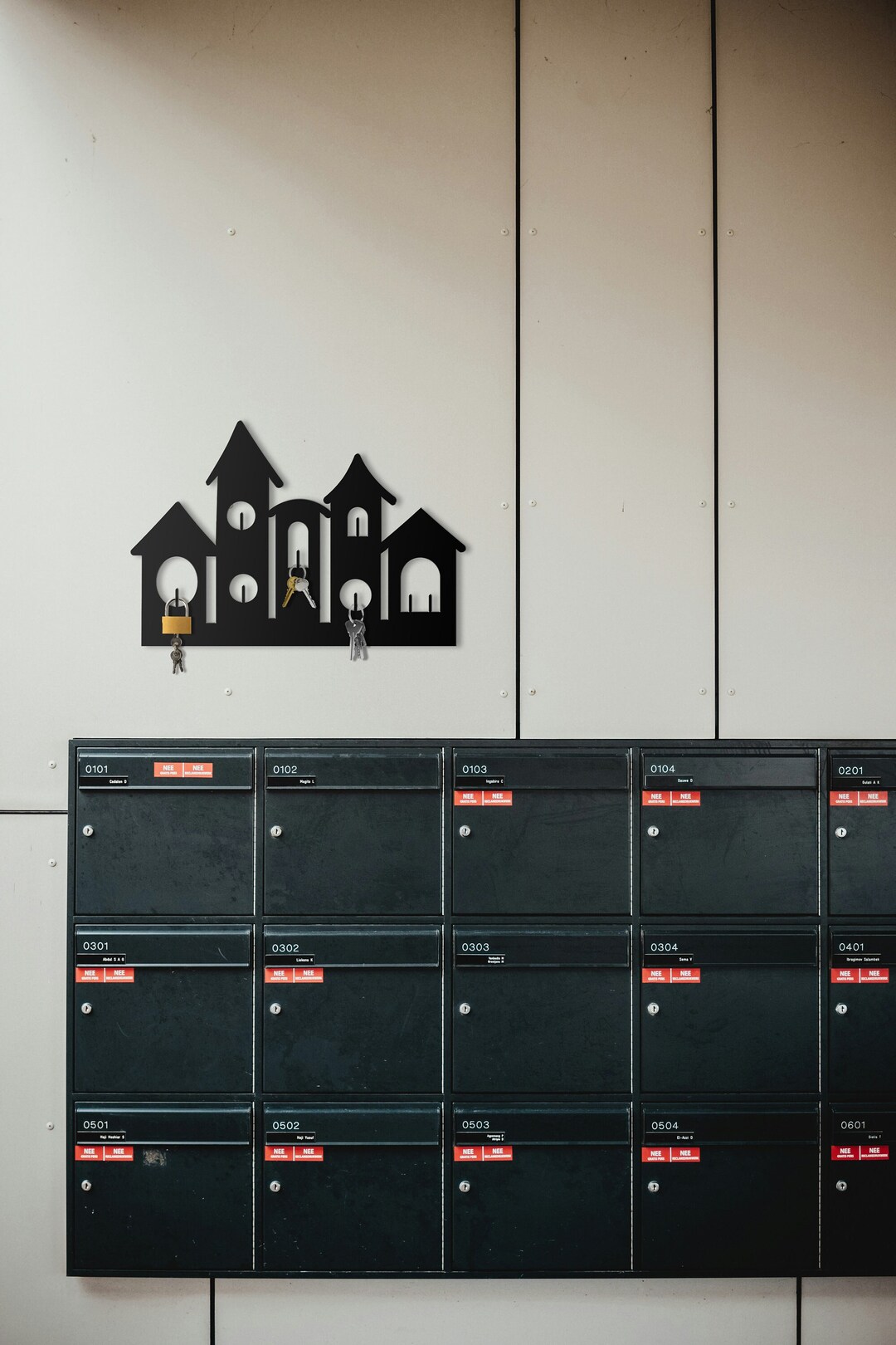 Laser Cut Metal Wall Decor - Birdhouse Keychain Holder - Modern Home ...