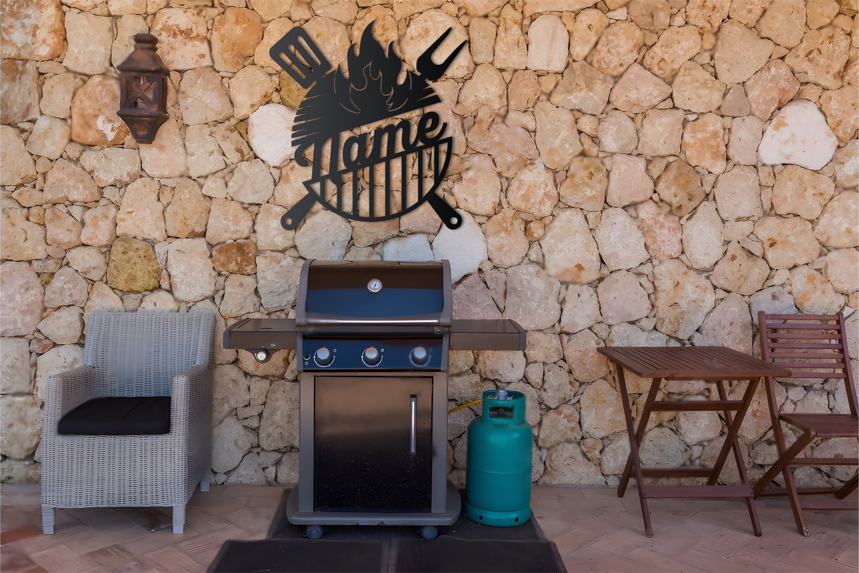 Personalized Barbecue Metal Wall Sign | Barbecue Wall Art Decor ...