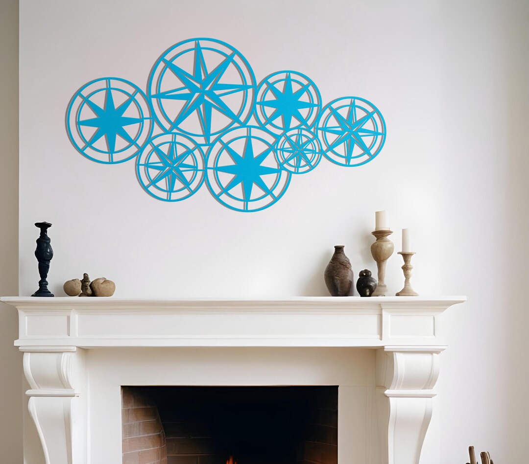 Coastal Star Metal Wall Art | Nautical Wall Decor | Outdoor Metal Wall ...