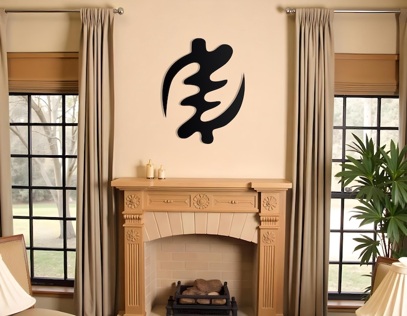 Gye Nyame Metal Wall Art | Adinkra African Symbol | Black Home Decor ...