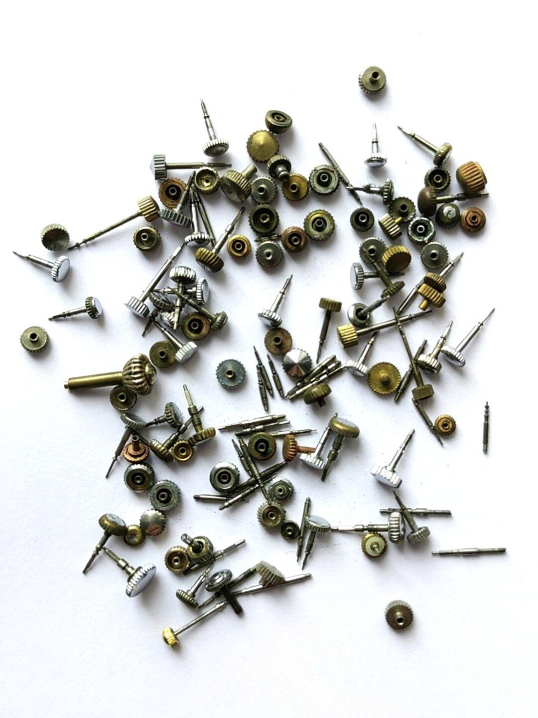 30 Grams of Watch Crowns & Watch Stem Watch Keys Shafts Soviet Vintage ...