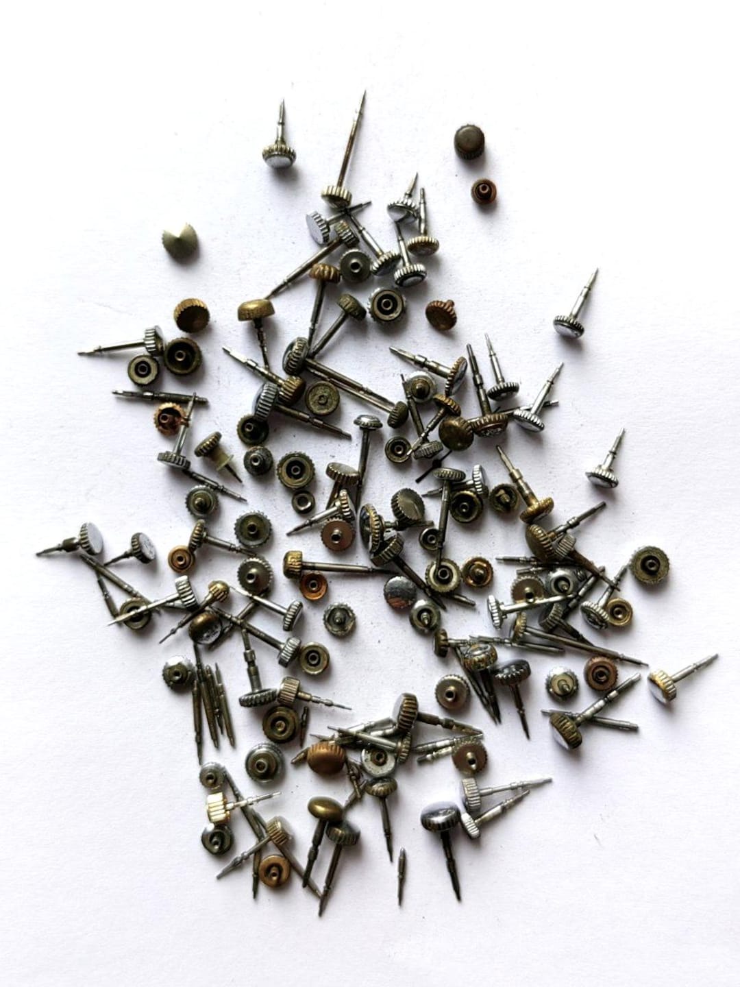 30 Grams of Watch Crowns & Watch Stem Watch Keys Shafts Soviet Vintage ...