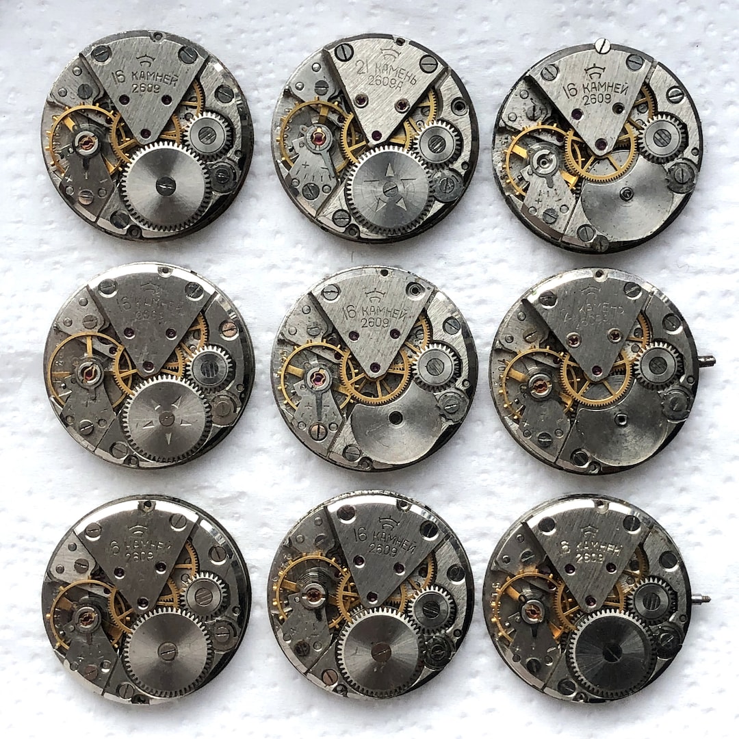 USSR Vintage RAKETA 2609 Caliber Movements Soviet Watch Mechanisms 9 ...