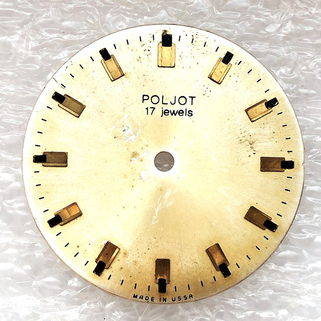 Poljot USSR Vintage Watch Dial 29 Mm Diameter Soviet Era Mens Watch ...
