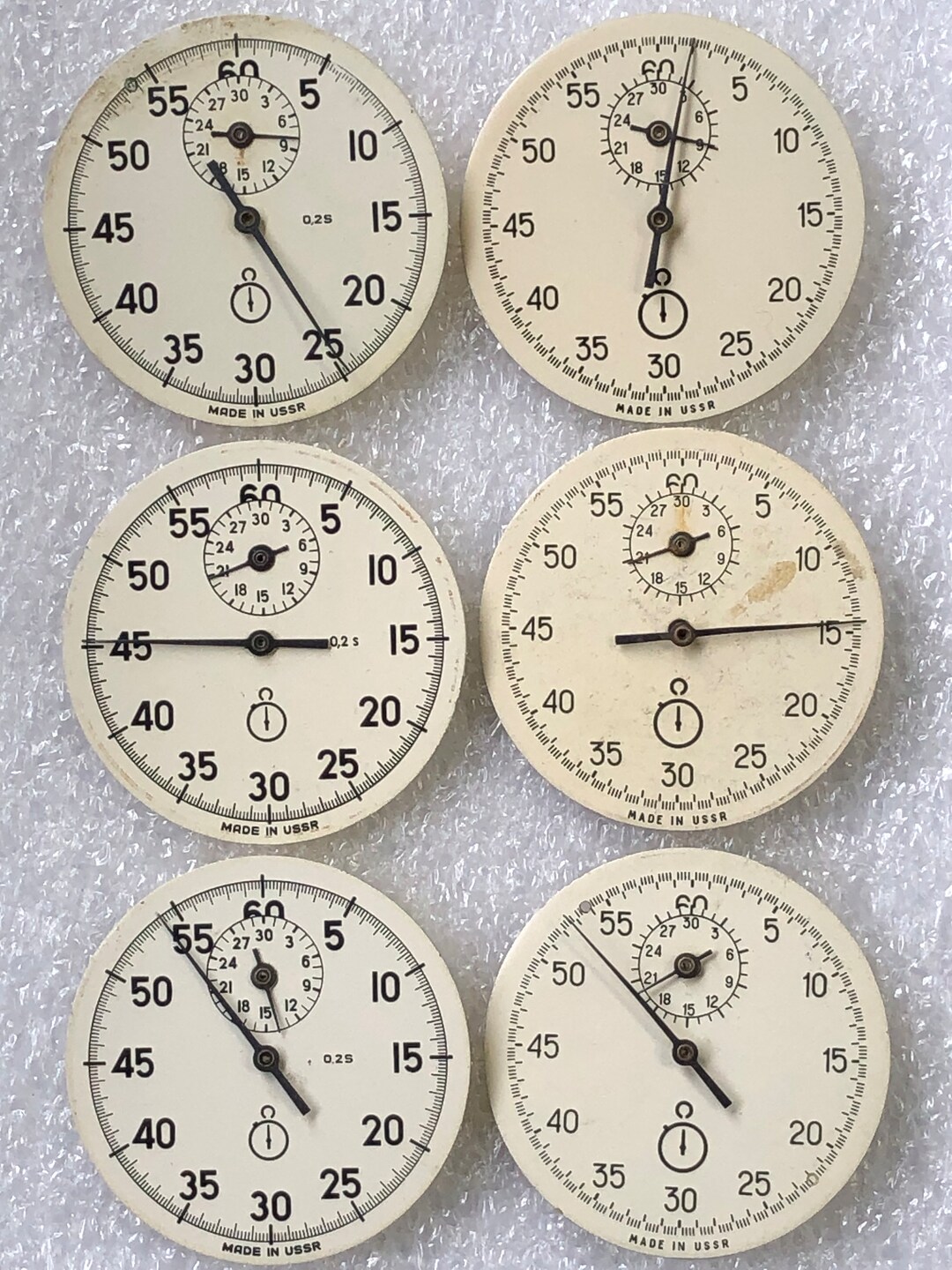 6 Pcs Vintage Soviet Era AGAT Stop Watch Dials 42 Mm Steampunk - Etsy