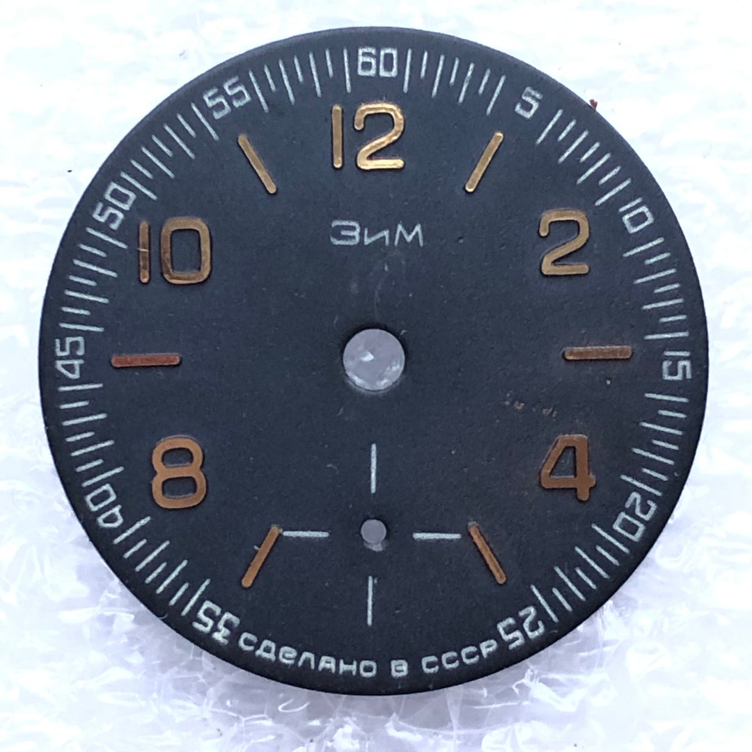 ZIM USSR Vintage Watch Dial 25 Mm Diameter Soviet Era Mens Watch Face ...