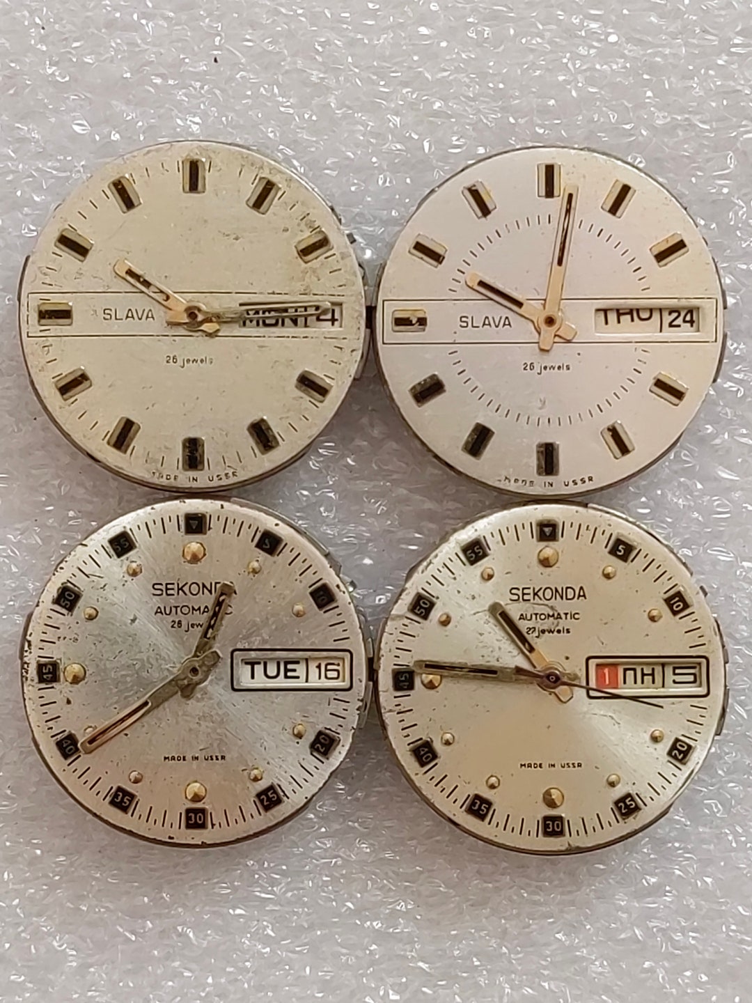 Slava USSR Vintage Mens Watch Movements for Parts Soviet Vintage Watch ...