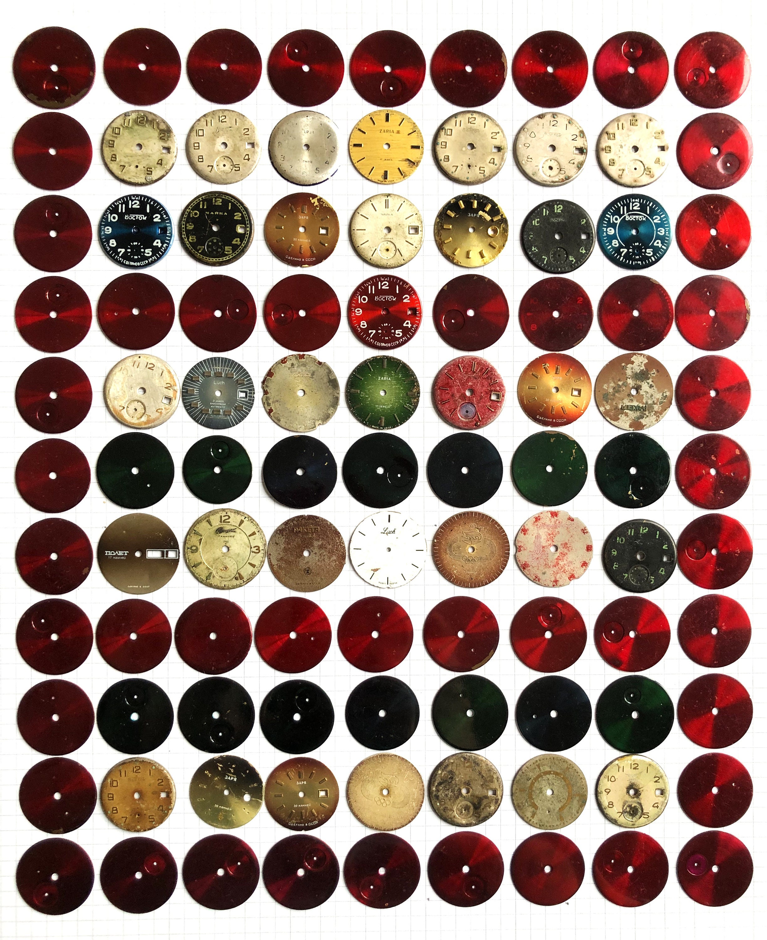 99 Pcs. Watch Faces Watch Dials Patina Watch Faces Watchmaking Projects ...