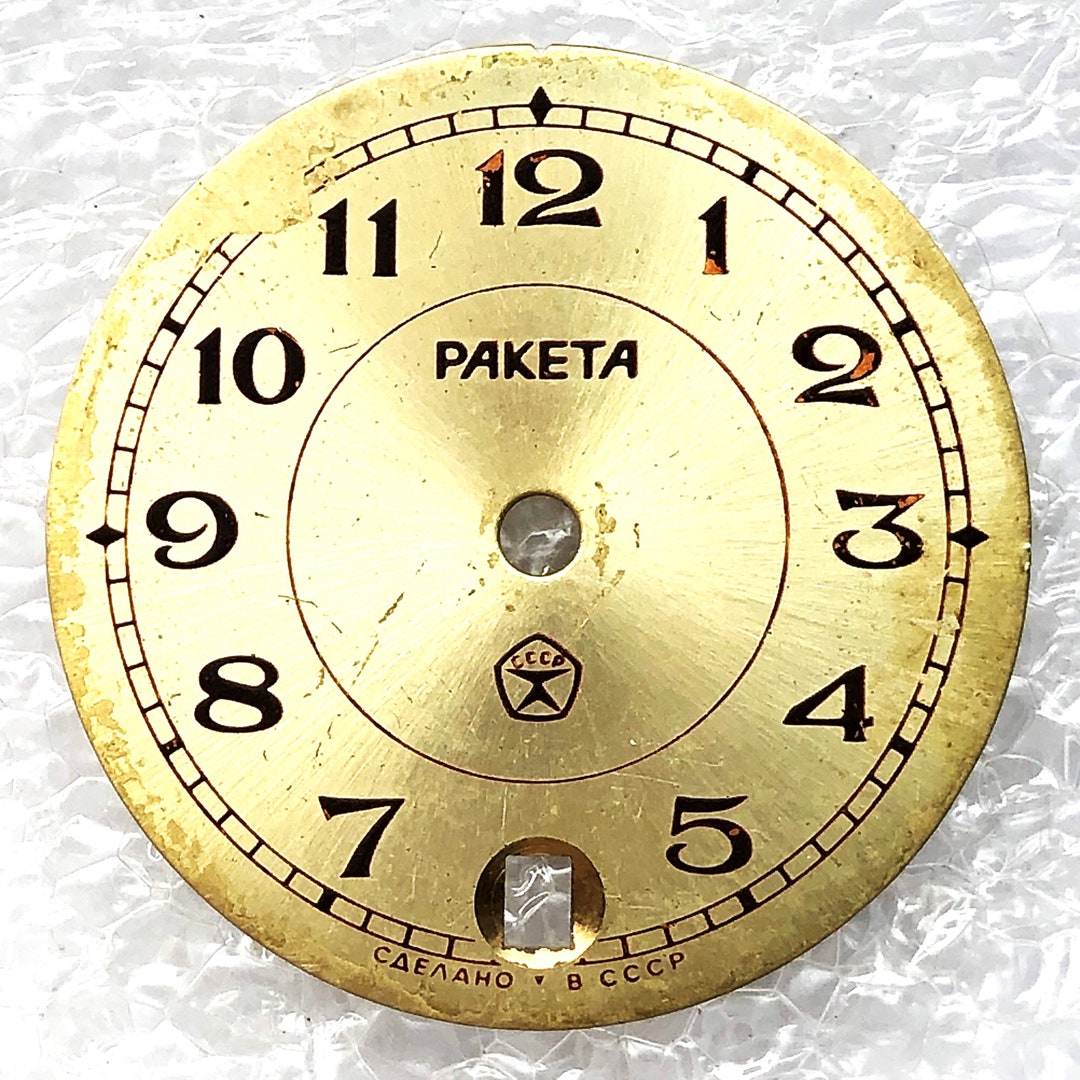 Raketa USSR Vintage Watch Dial 28 Mm Diameter Soviet Era Mens Watch ...