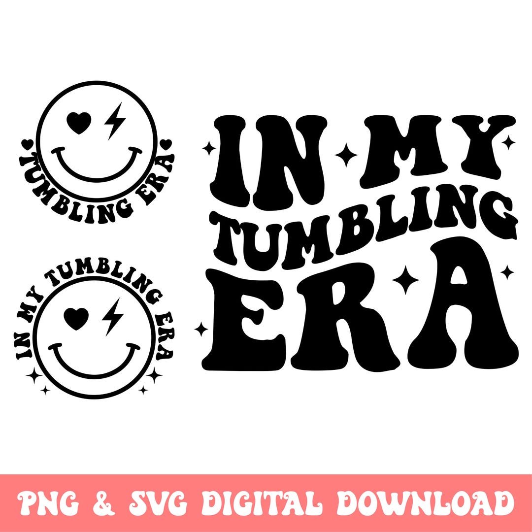 In My Tumbling Era Svg Png, Tumbling Svg Png, Retro Tumbling Svg, Wavy ...