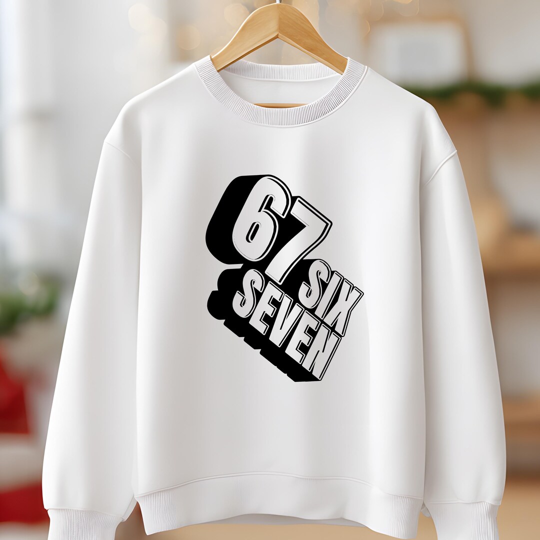 Six Seven 67 PNG SVG Cut File, Funny Viral Meme 67 Svg for Cricut ...