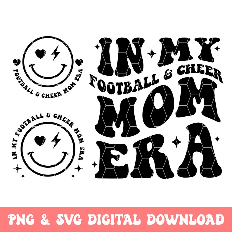 In My Football Cheer Mom Era Svg Png Football Cheer Mom Svg Png Retro