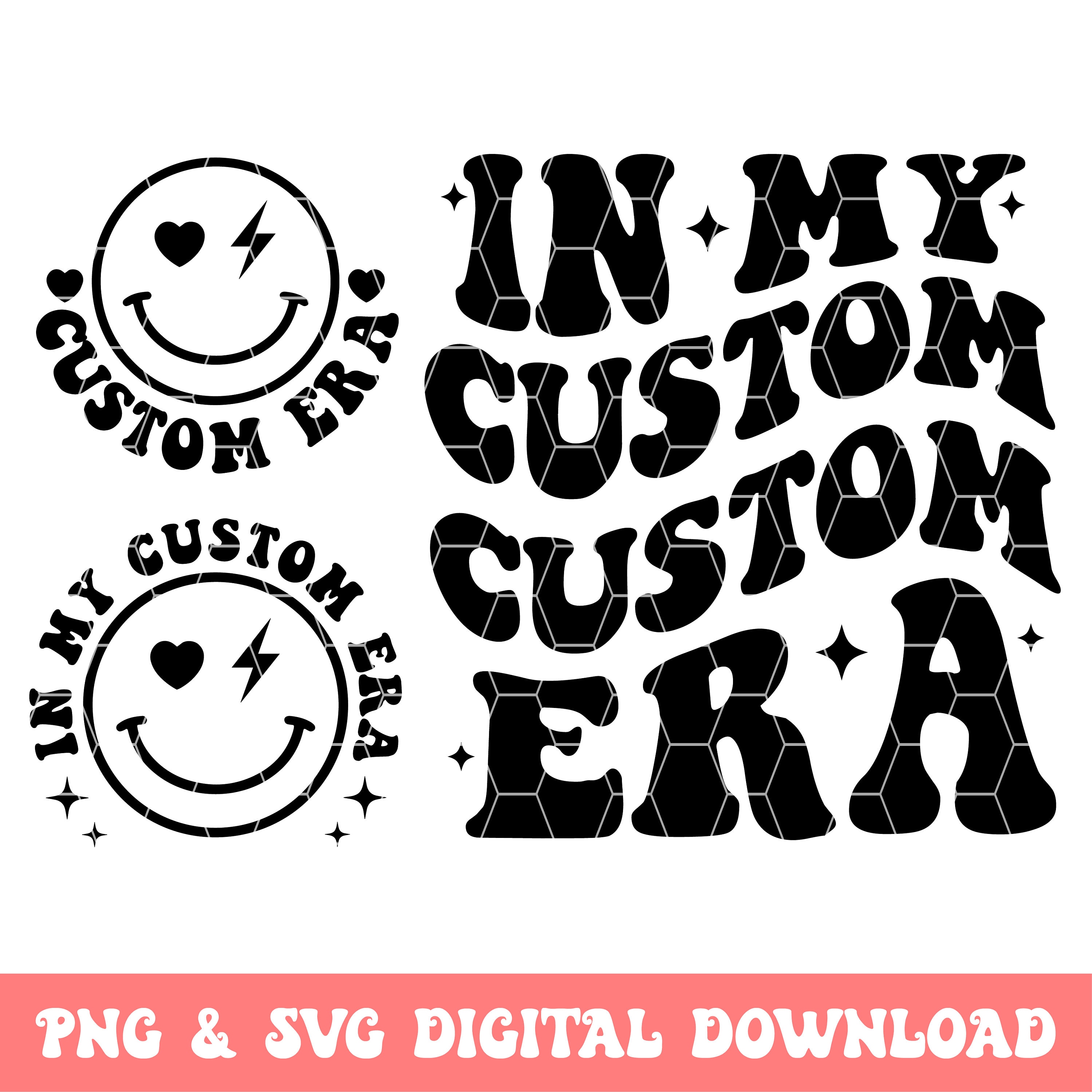 In My Custom Era Svg, Png, Custom Custom Era SVG PNG, Retro Era Svg, Groovy Shirt Svg, Wavy ...