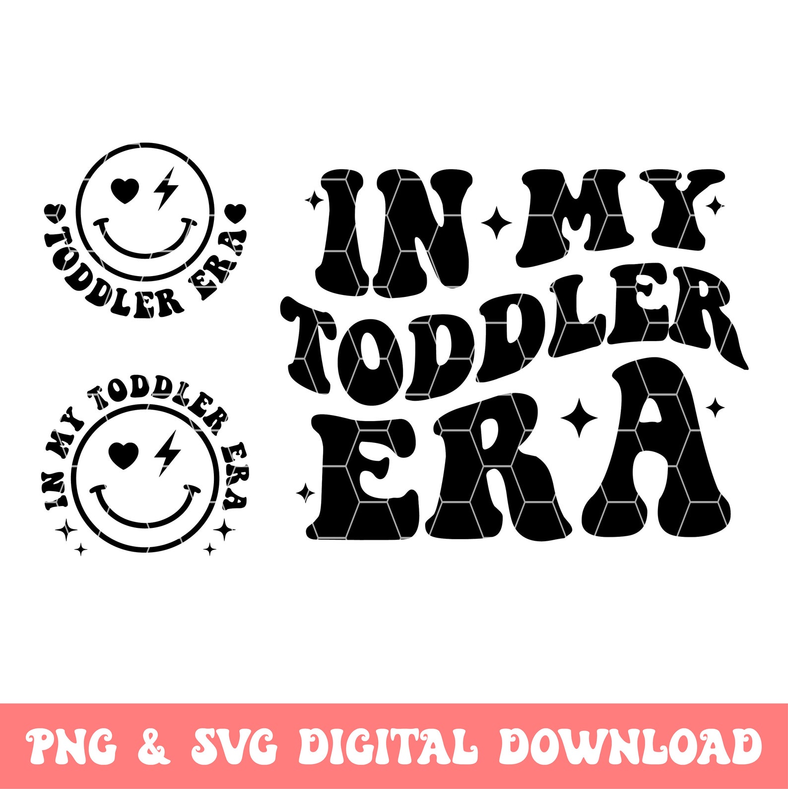 In My Toddler Era Svg Png, Toddler Svg Png, Retro Toddler Svg, Wavy Svg ...