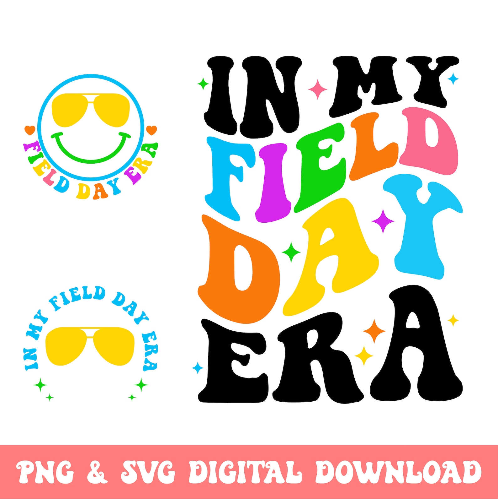 In My Field Day Era SVG, Colored Field Day SVG Png, Retro Wavy Field ...