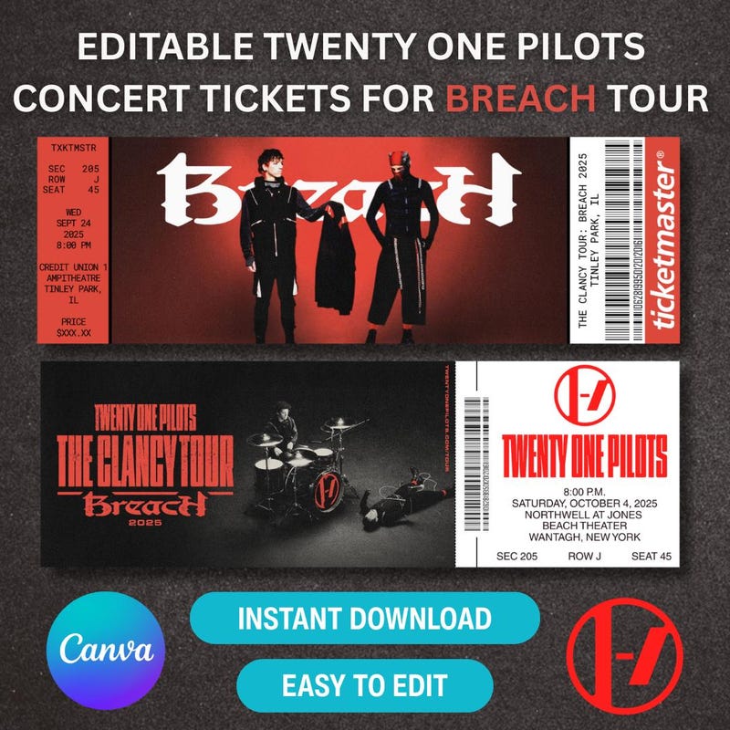 Twenty One Pilots Breach Concert Merch - Etsy