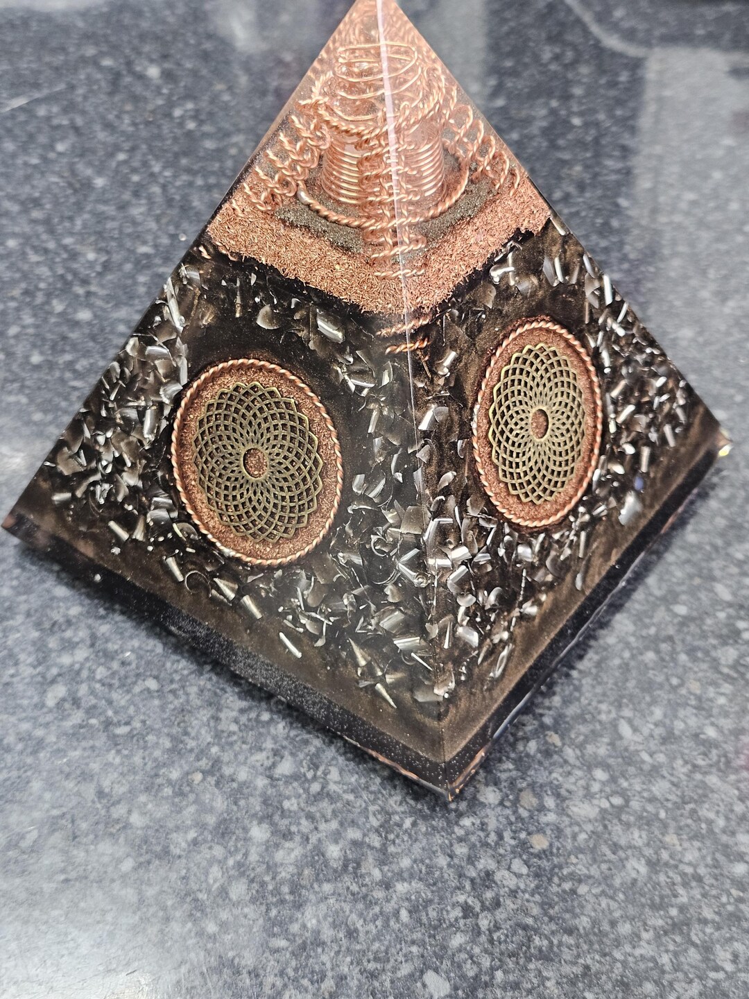 Orgonite Pyramid 14cm Square - Etsy