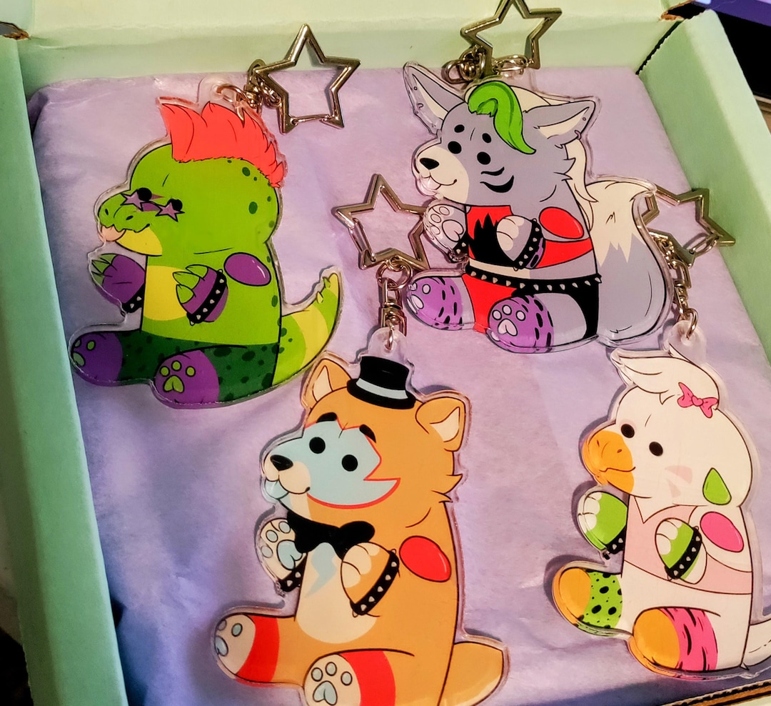 FNAF Security Breach Blep Keychains - Etsy