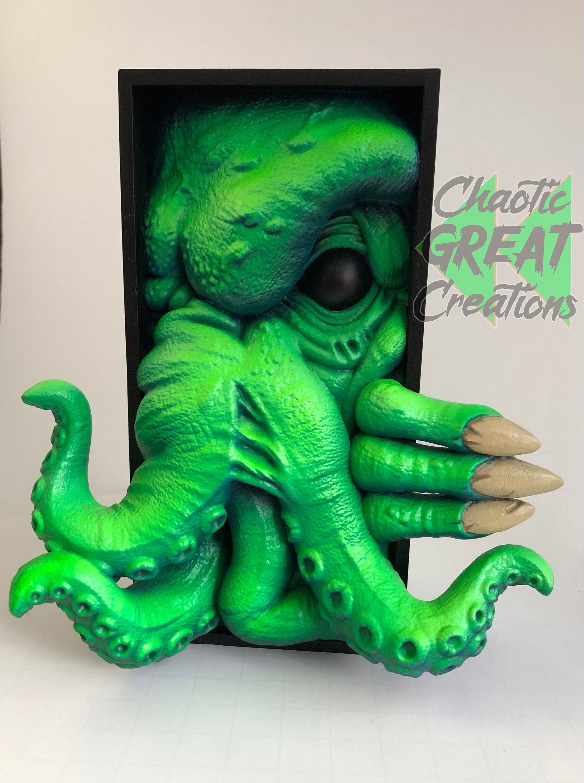 Cthulhu Book Nook Fantasy Creature Decor Item 3D Printed With Eco-resin ...