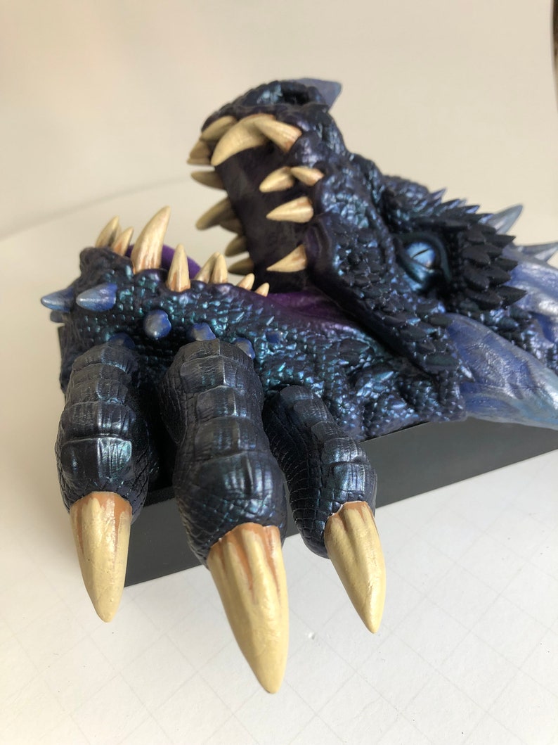 Dragon Book Nook Fantasy Creature Decor Item 3D Printed With Eco-resin ...