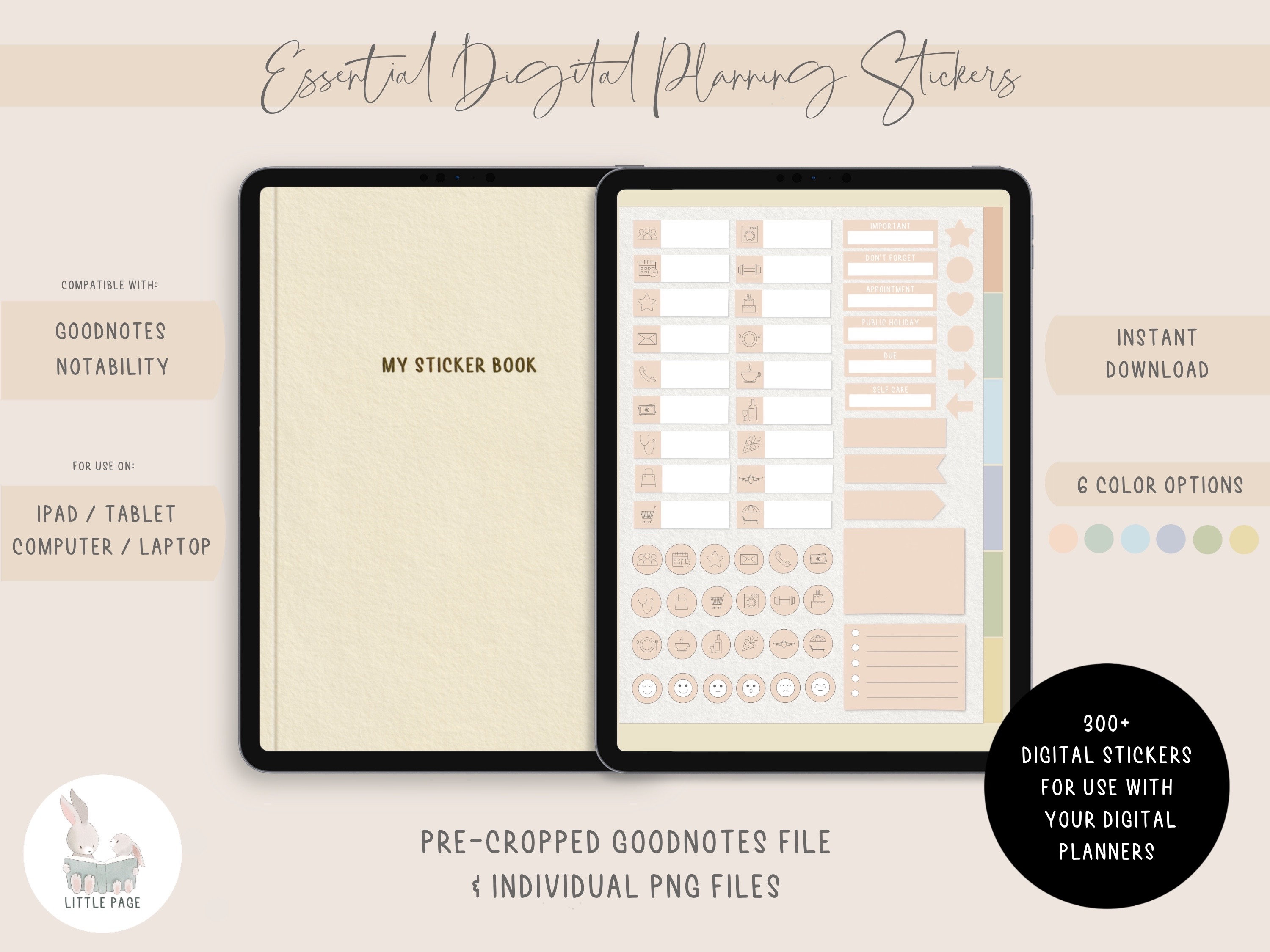 Essential Digital Stickers Pack | Digital Planning Stickers for ...