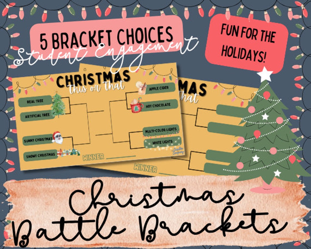 Holiday Battle Brackets Classroom Holidays Digital Etsy 