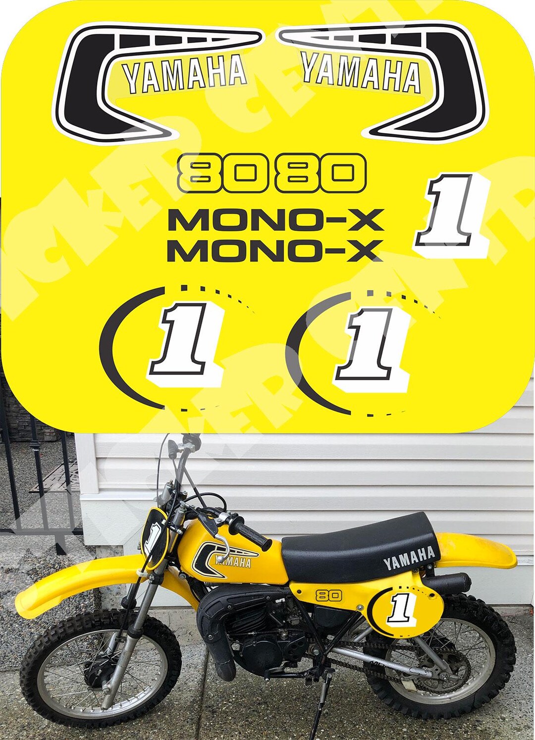 Yamaha XZ80 1980 Decal Kit, 9 Pieces 1 Pair (top-coatable) Die Cut - Etsy
