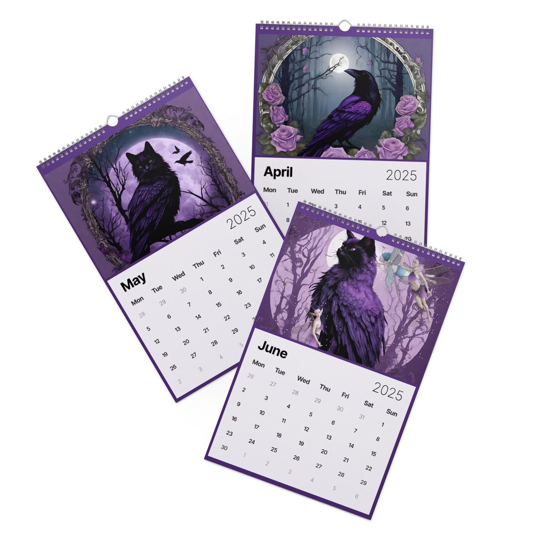 Goth Calendar #2 Purple (2025) - Etsy
