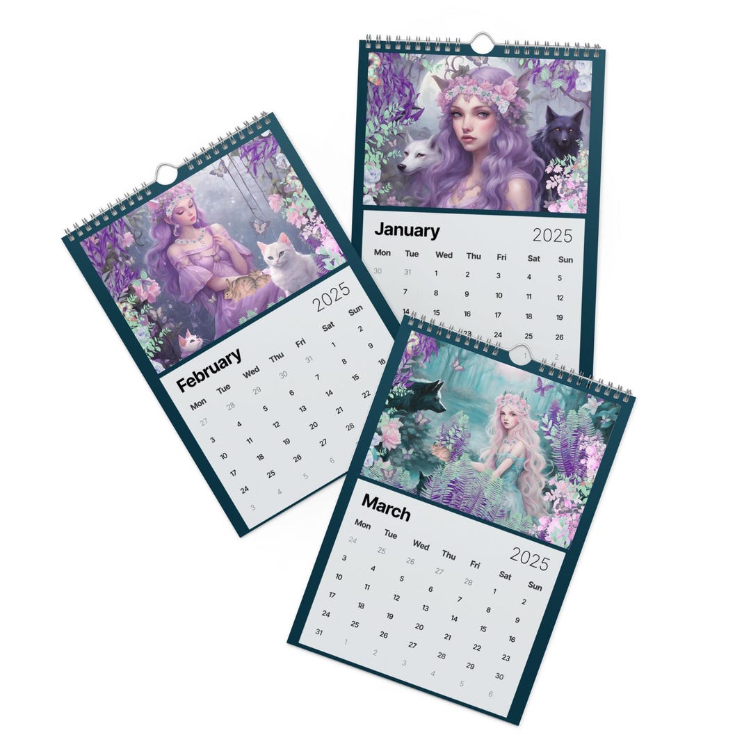 Pastel Fairies Calendar #3 Whale Blue (2025) - Etsy
