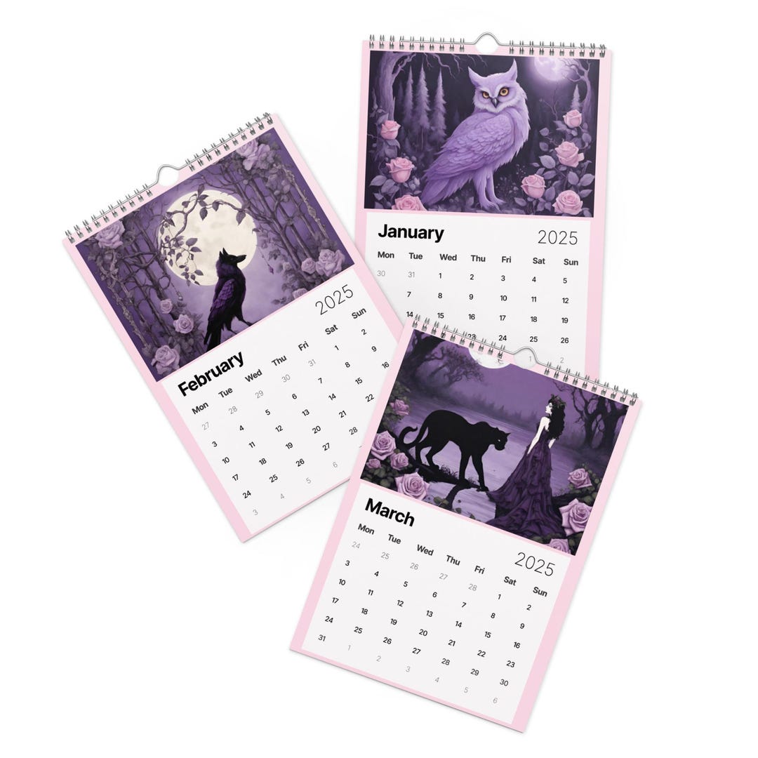 Goth Calendar #1 Piggy Pink (2025) - Etsy