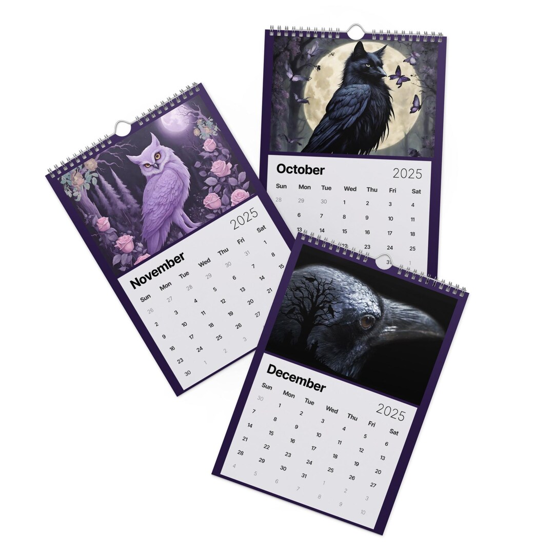 Goth Calendar #2 Dark Purple (2025) - Etsy