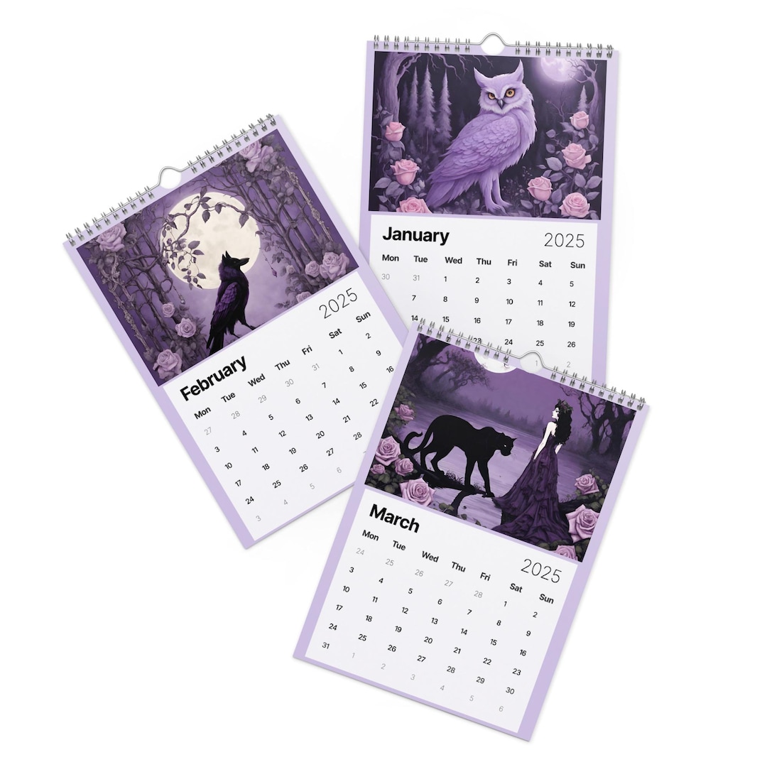 Goth Calendar #1 Fog Purple (2025) - Etsy