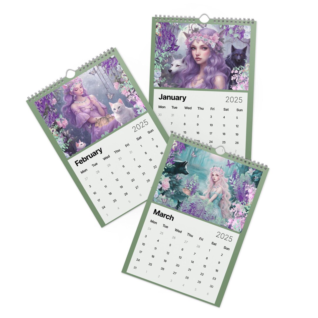Pastel Fairies Calendar #3 Amulet (2025) - Etsy
