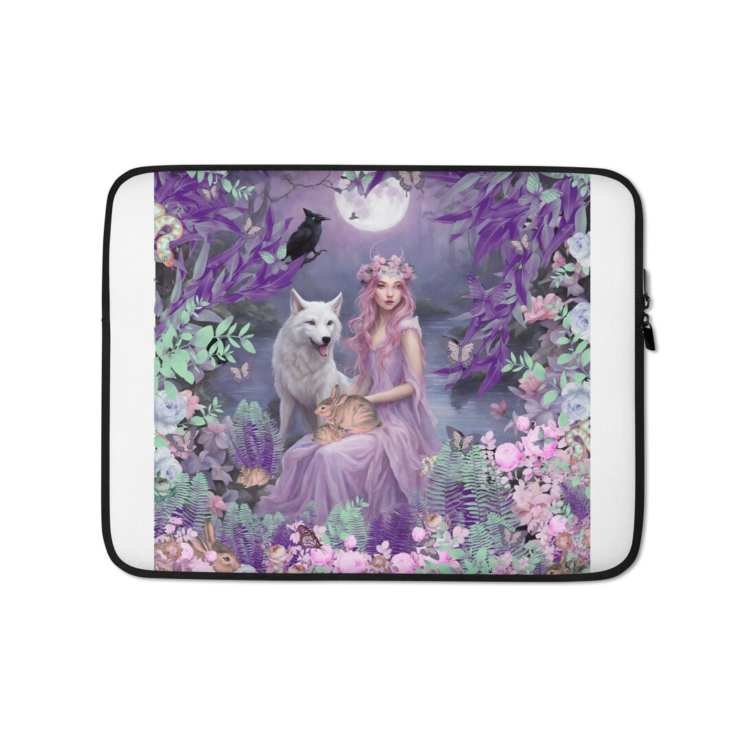 Pastel Fairy24 White Laptop Sleeve | Immerse Yourself in a Whimsical ...