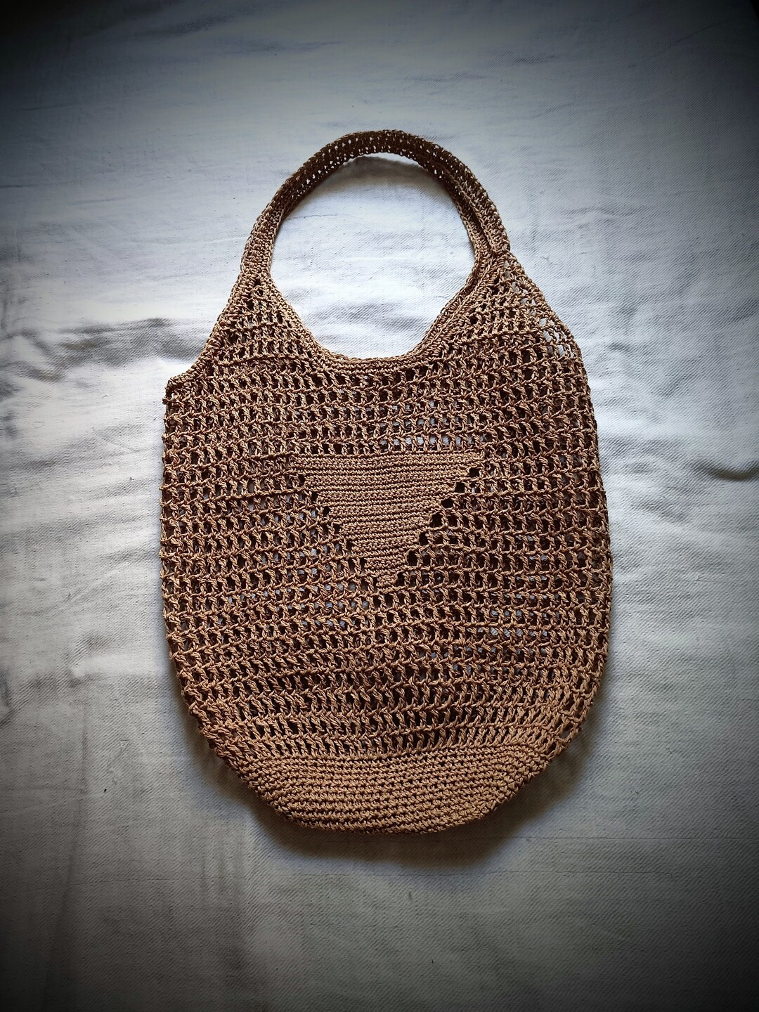 Paper Raffia Crochet Bag , Tote Bag Personalized , Sustainable Shopping ...