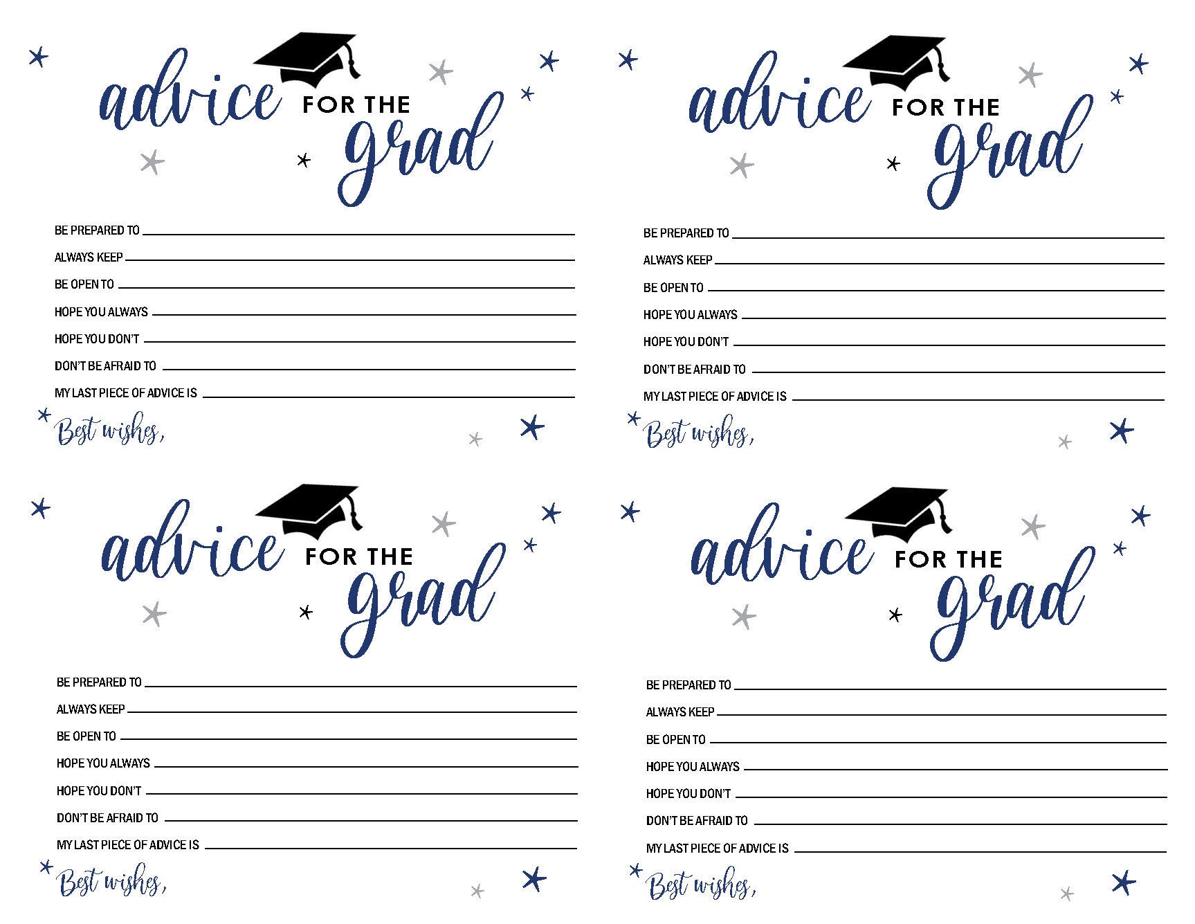 Advice for the Grad Cards - Etsy