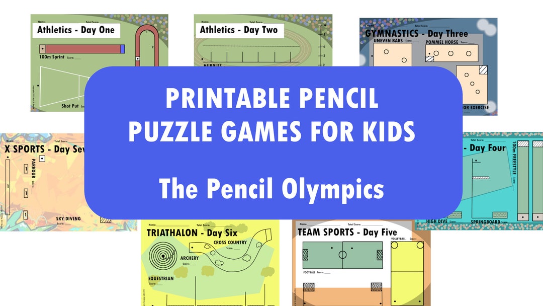 Pencil Olympics School Printables - Etsy