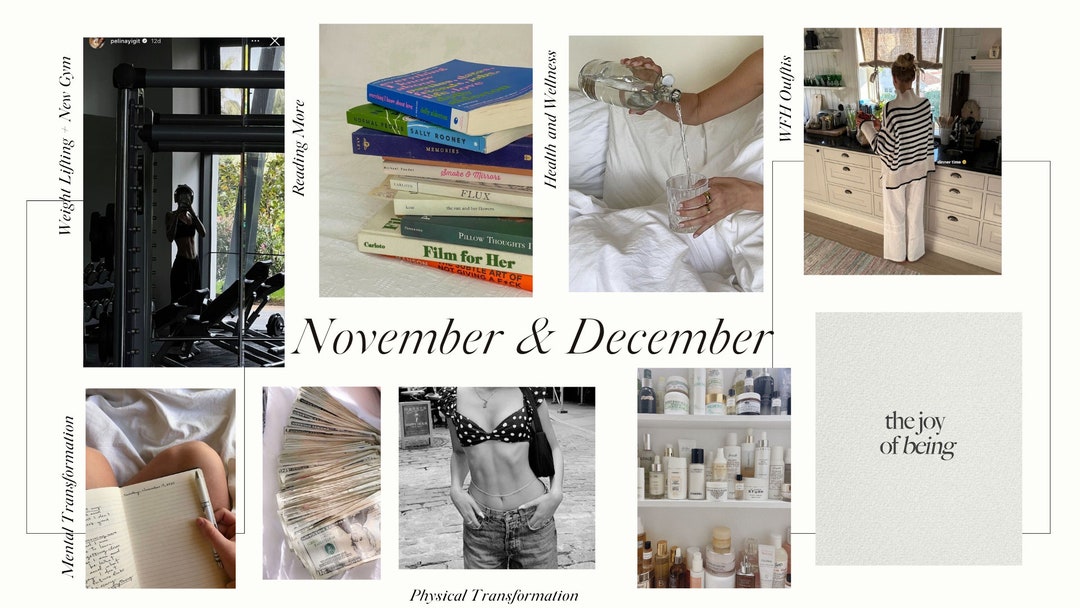 Monthly Goal Setting and Vision Board Templates | Manifest Your Dream ...