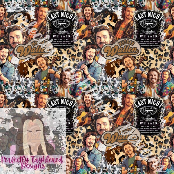Morgan Wallen Seamless Files - Etsy