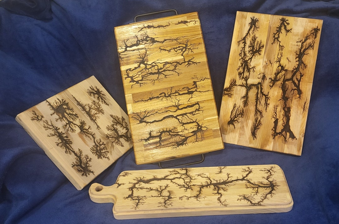 One of a Kind Fractal Burn Cutting Boards, Charcuterie Boards, Serving ...