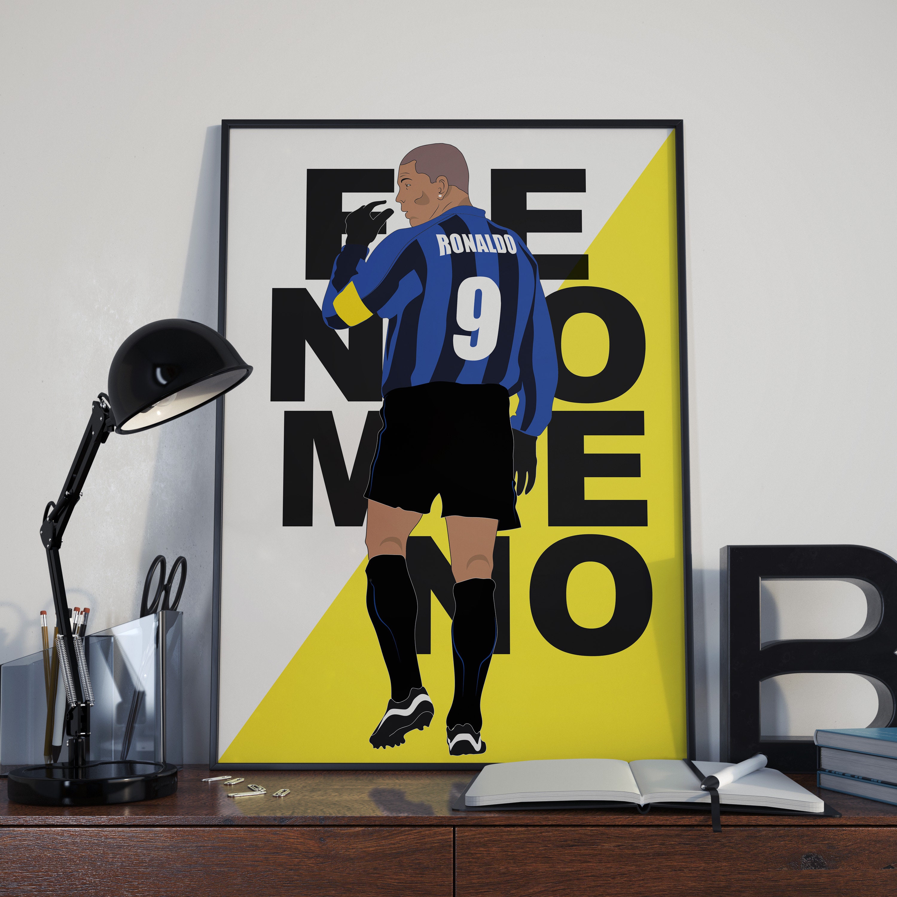 Ronaldo Poster, Fenomeno, Football Poster, Inter Milan Poster, Football ...